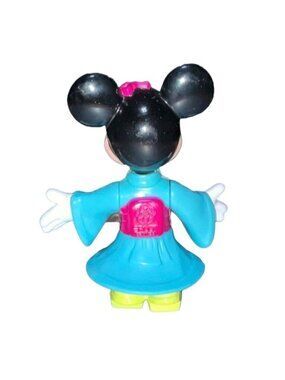 Disney | Toys | Minnie Mouse Figurine In Blue Kimono With Pink Accents ...